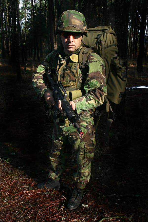 Military Posing for Photography Stock Image - Image of airsoft, male ...