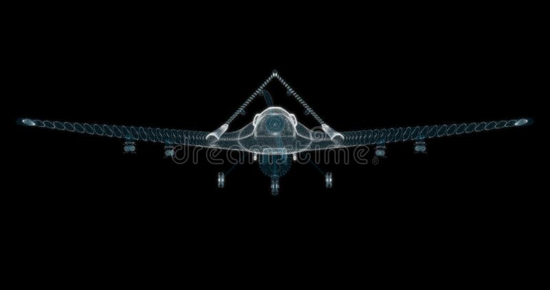 Military Predator Drone stock illustration. Illustration of aerial ...