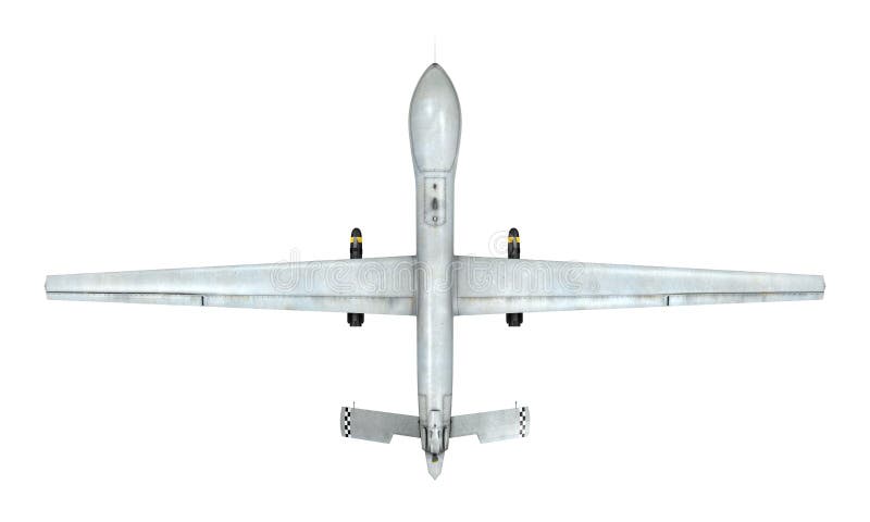 Military Predator Drone stock illustration. Illustration of aerial ...