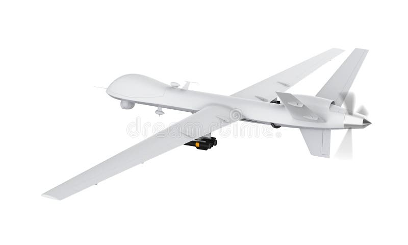 Military Predator Drone stock illustration. Illustration of flying ...