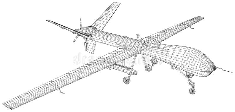 Predator Drone Drawing