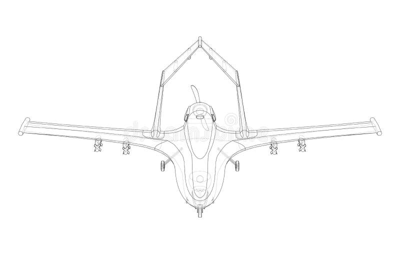 Military Predator Drone. Vector Stock Vector - Illustration of weapon ...