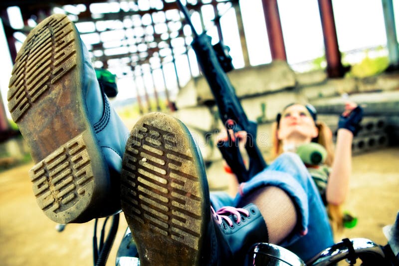 Military punk stock photo. Image of bike, military, industrial - 11765196