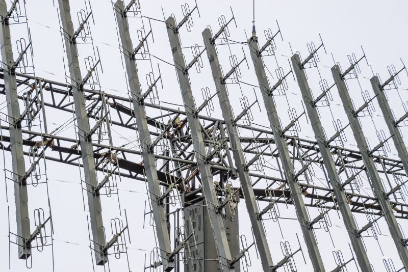 Military Radar Antenna. a Grid of Small Antennas Collected Large. Stock ...