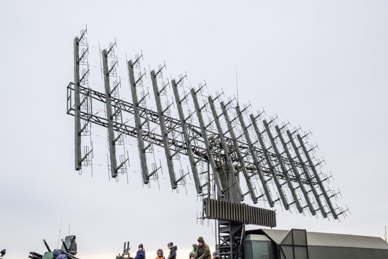 Military Radar Antenna. a Grid of Small Antennas Collected Large ...