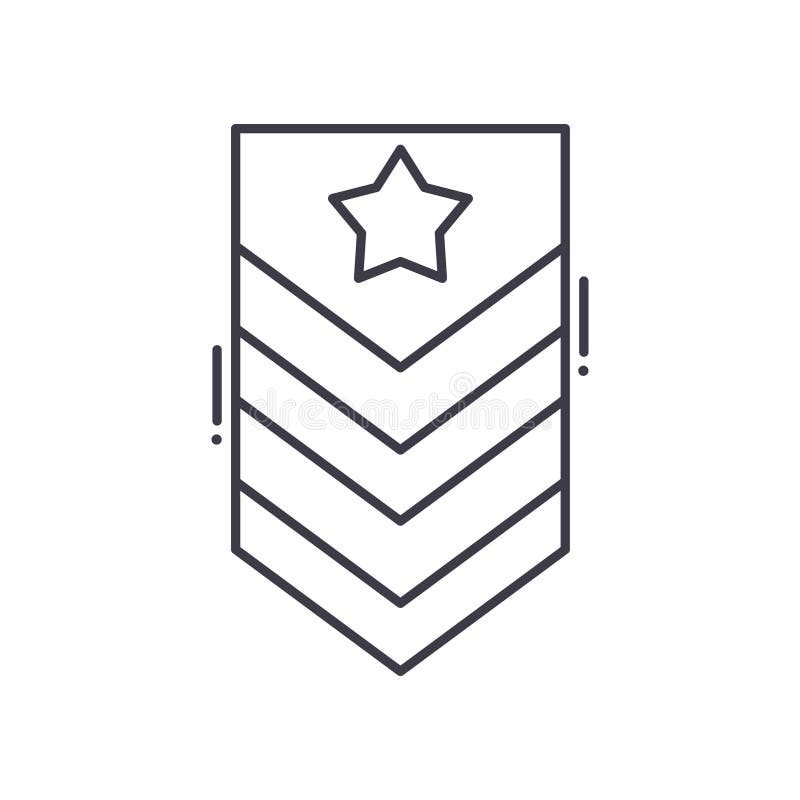 Military Rank Icon, Linear Isolated Illustration, Thin Line Vector, Web ... Military Rank Icon, Linear Isolated Illustration, Thin Line Vector, Web ...