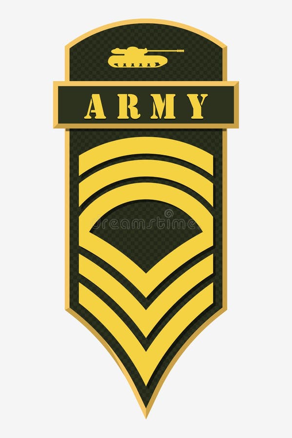 Military Ranks and Insignia. Stripes and Chevrons of Army Stock Vector ...