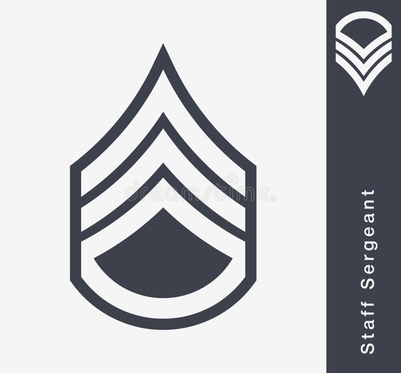 Staff Sergeant Logo Staff Sergeant Insignia Royalty Free Stock Vector