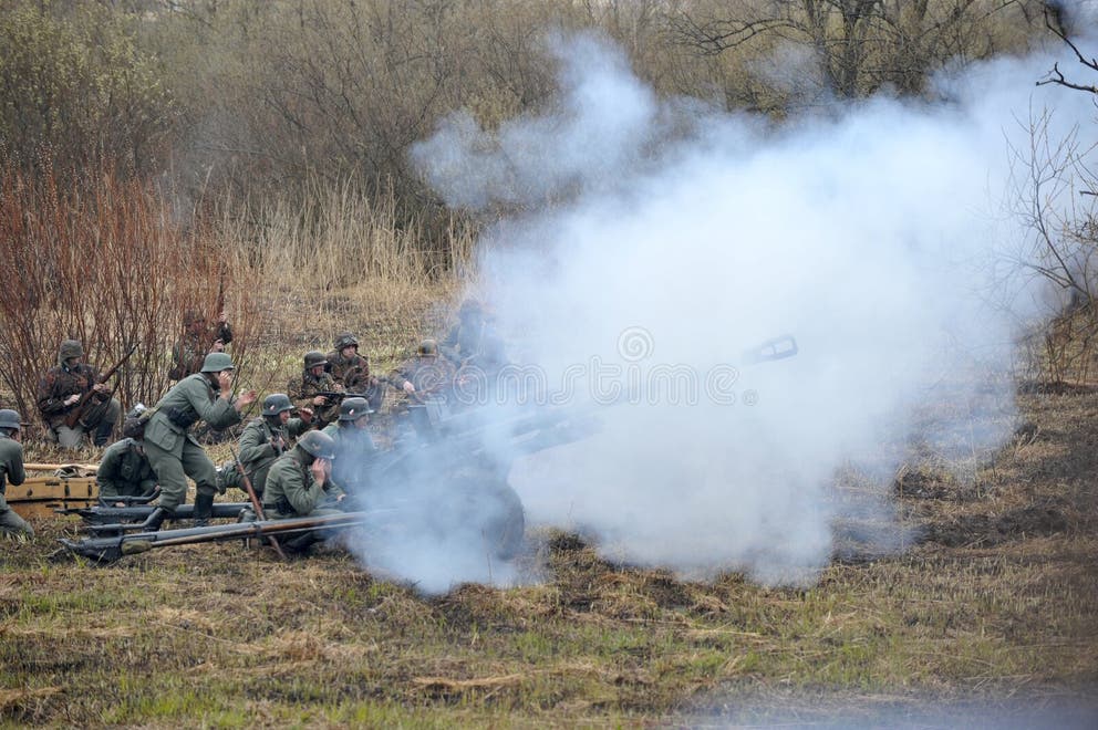 Military Reconstruction Battle Editorial Image - Image of ...