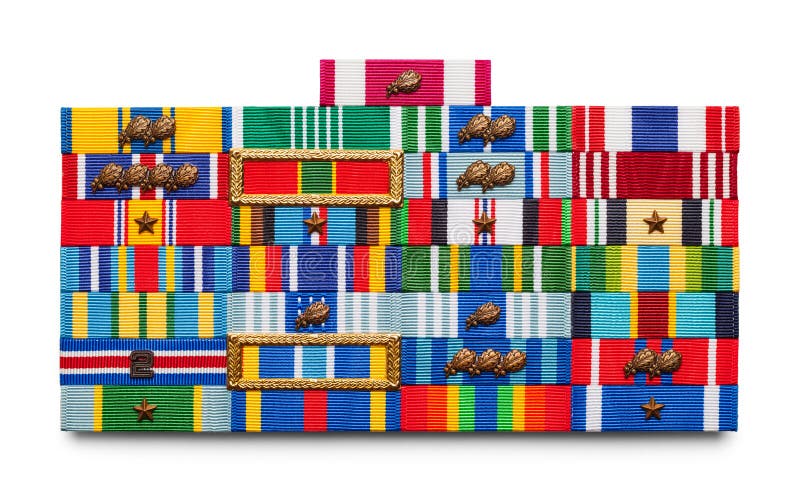Military ribbons on jacket stock image. Image of isolated - 6346423