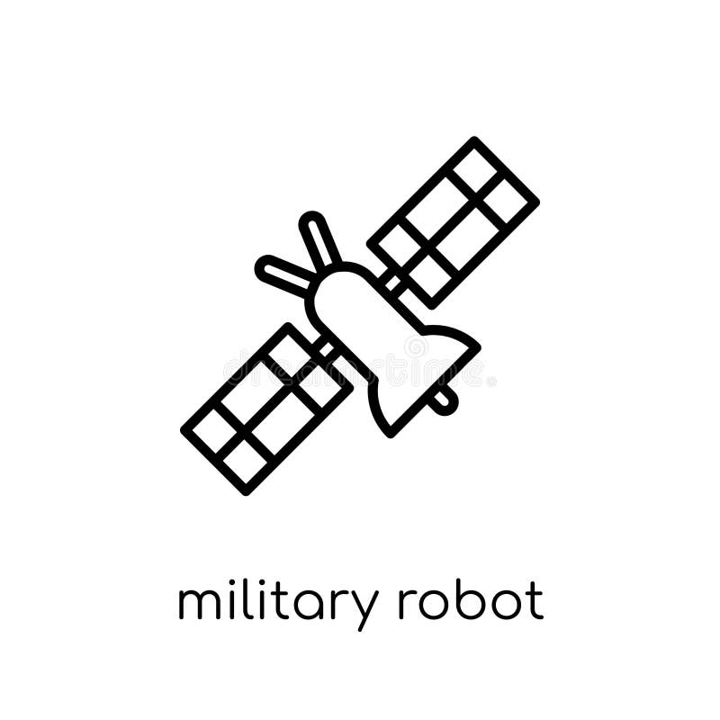 Military Robot Machine Icon from Army Collection. Stock Vector ...