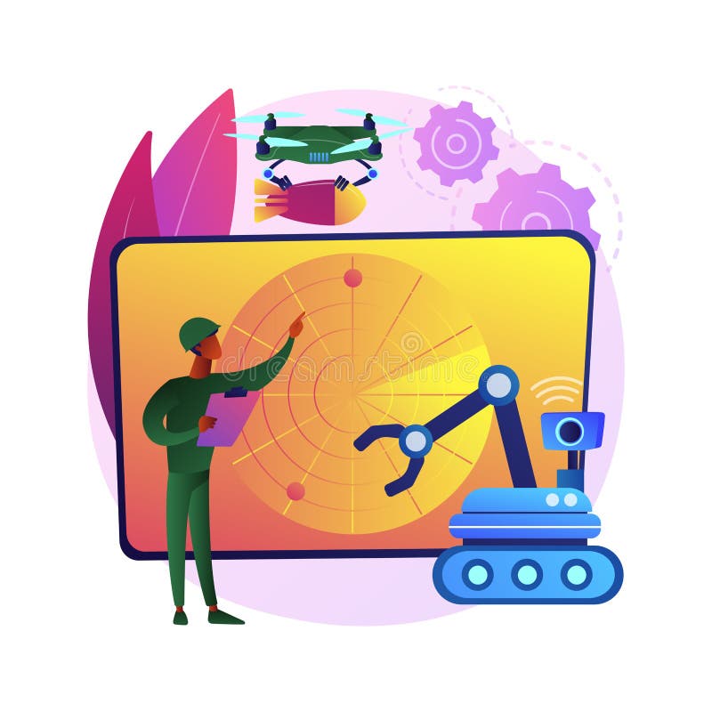 Military Robotics Abstract Concept Vector Illustration. Stock Vector ...