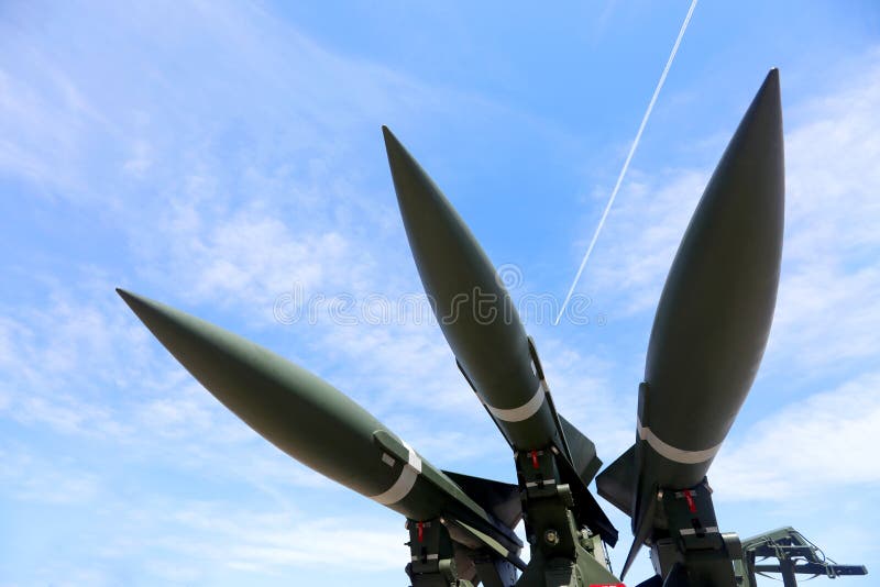 Military Rocket Launch System on the Field Used during War. Stock Photo ...