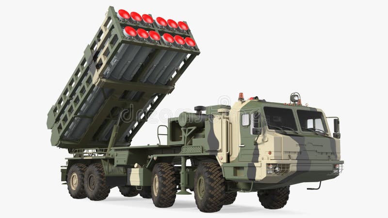 Military Rocket Launcher Truck with Missile Array Stock Photo - Image ...