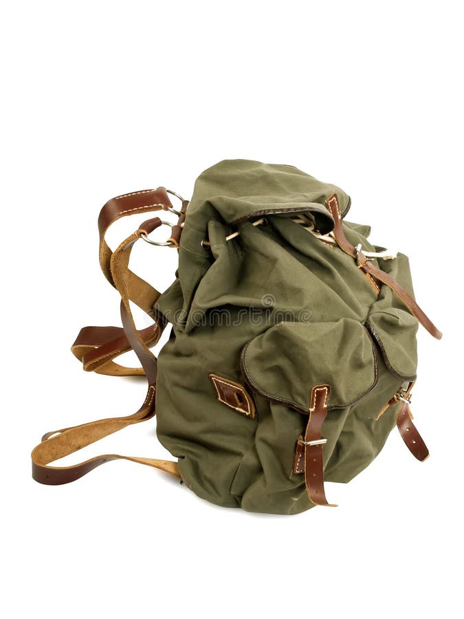 Military rucksack stock image. Image of burlap, green - 35553243