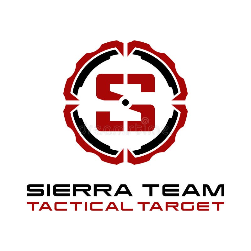 Military of S Letter Tactical Target Logo Design Stock Illustration ...