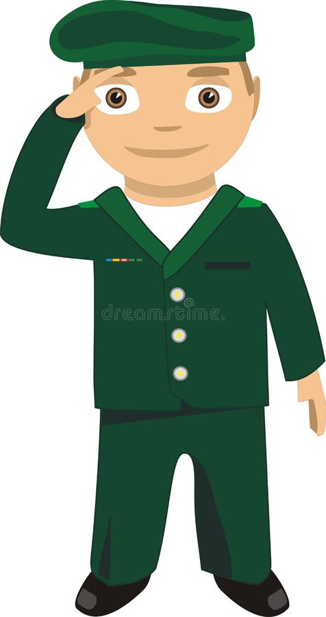 Military Cartoon Man Salutes Stock Vector - Illustration of serious ... Military Cartoon Man Salutes Stock Vector - Illustration of serious ...