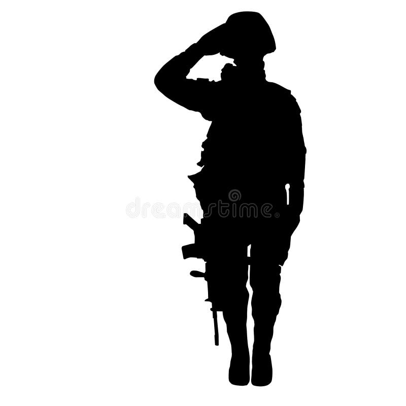 Military Salute Vector Illustration by Crafteroks Stock Vector ...