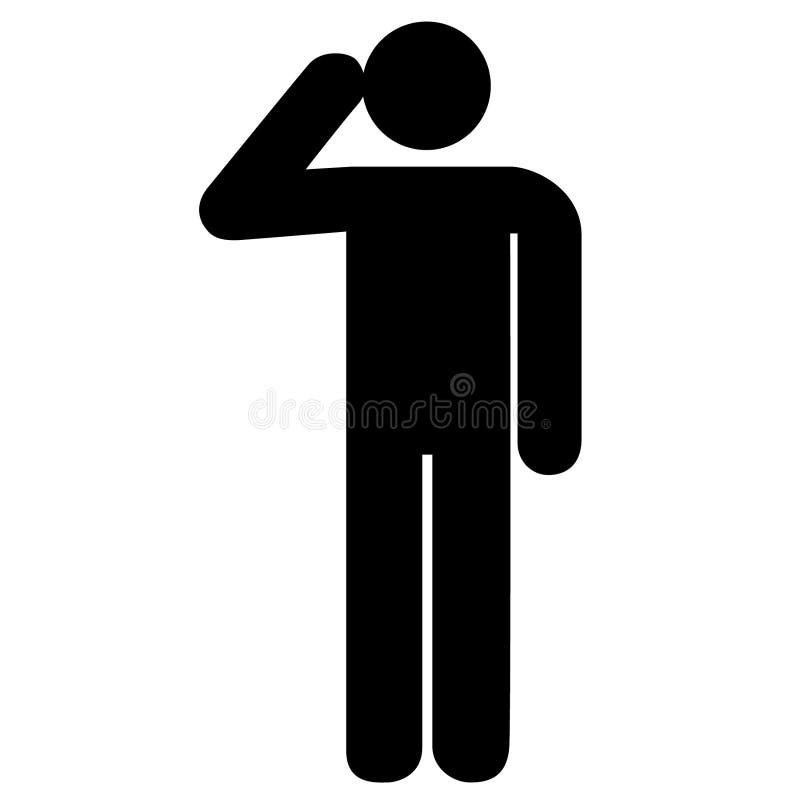 Military Salute Vector Illustration by Crafteroks Stock Vector ...