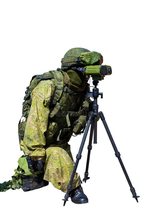 Military Scout Costume Isolated on White Stock Image - Image of concept ...