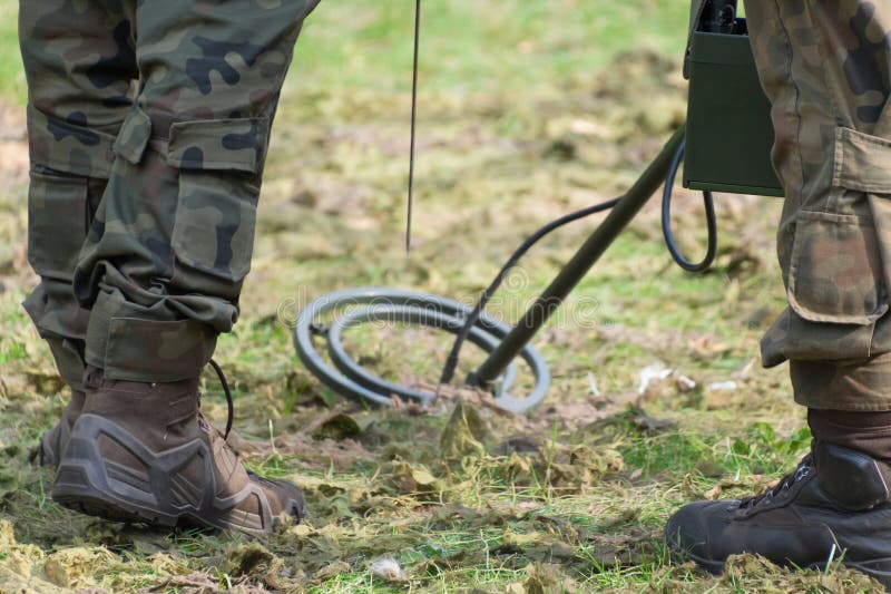 The Military Searches for Mines Stock Photo - Image of vigilance, task ...