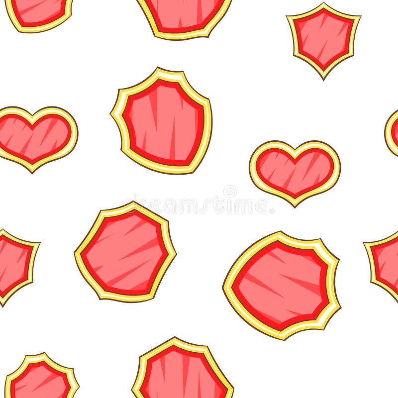 Military Shield Pattern, Cartoon Style Stock Vector - Illustration of ...