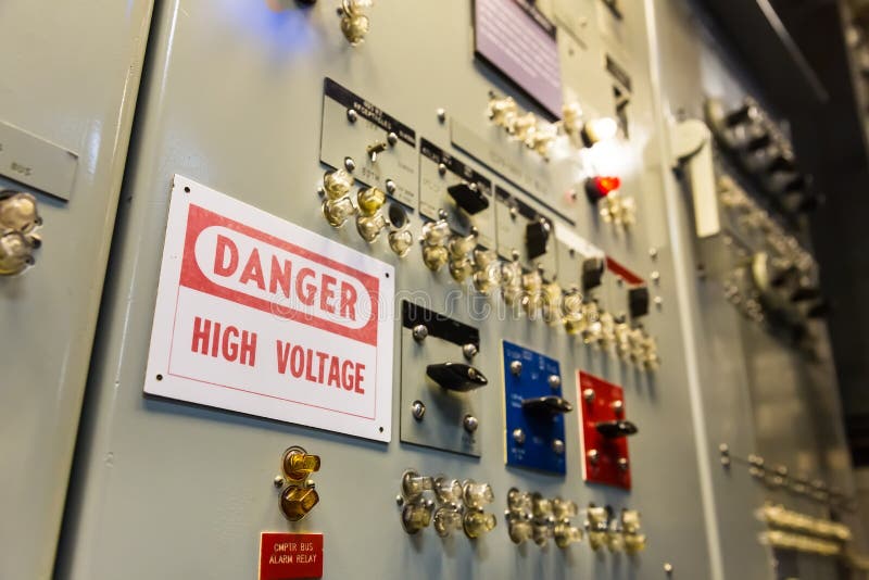 Military Ship Electric Control Panel Stock Image - Image of button ...