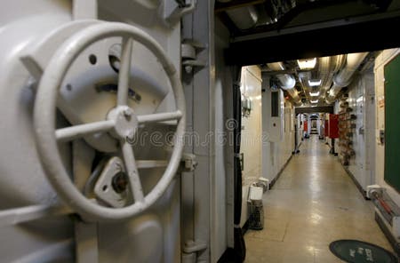 Military ship interior stock image. Image of submarine - 25018813