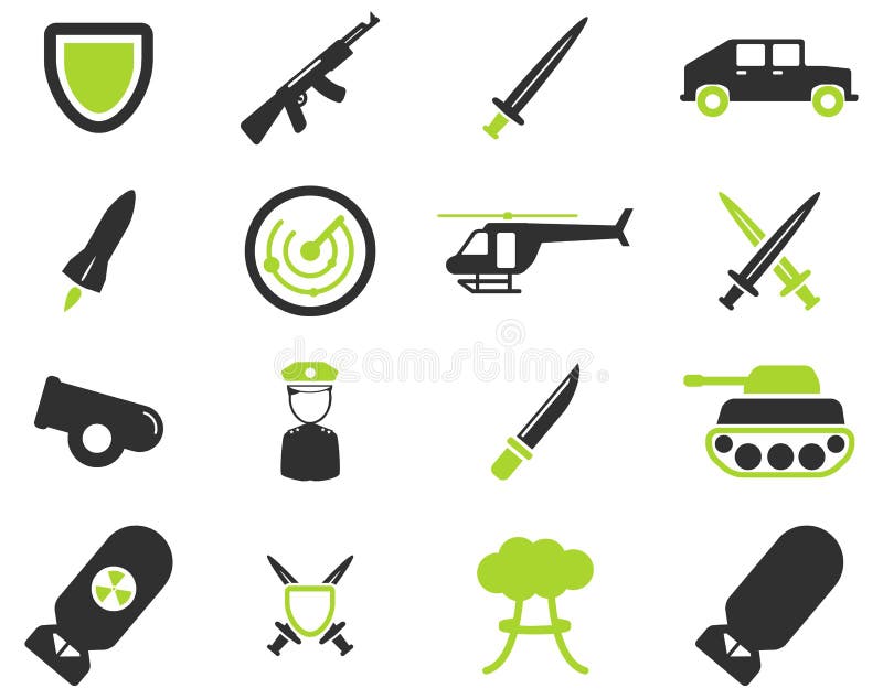 Military simply icons stock vector. Illustration of military - 65991708