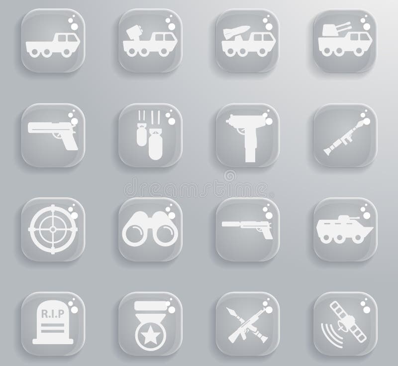 Military simply icons stock photo. Image of military - 88658662