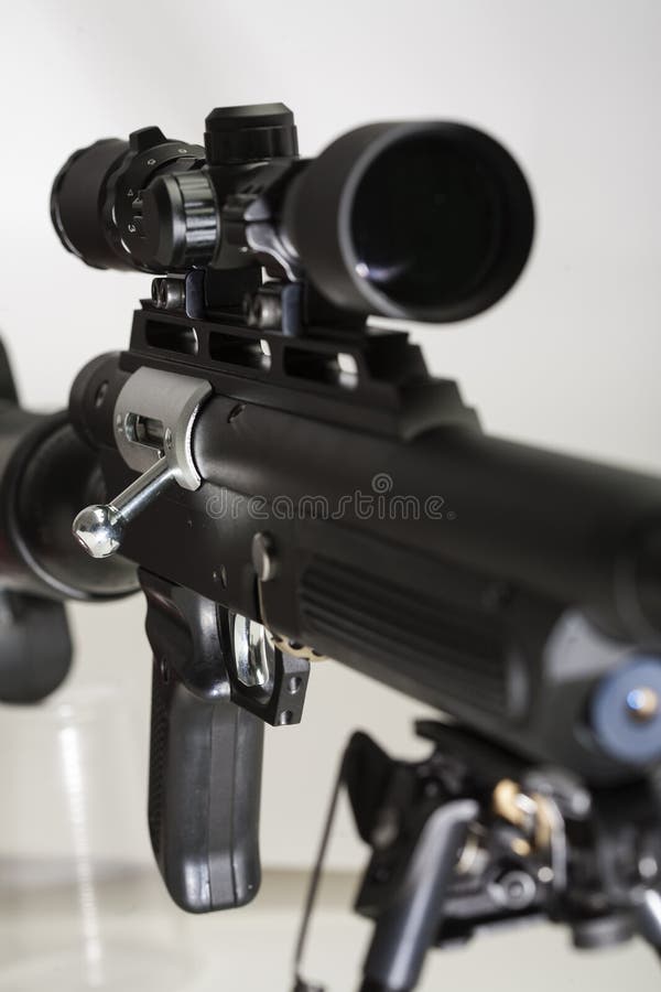 Military Man with Sniper Rifle SVD, View from the Back. Stock Photo ...
