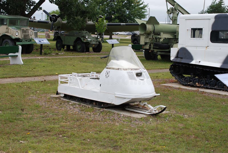Military snowmobile stock photo. Image of bombardier - 73298804