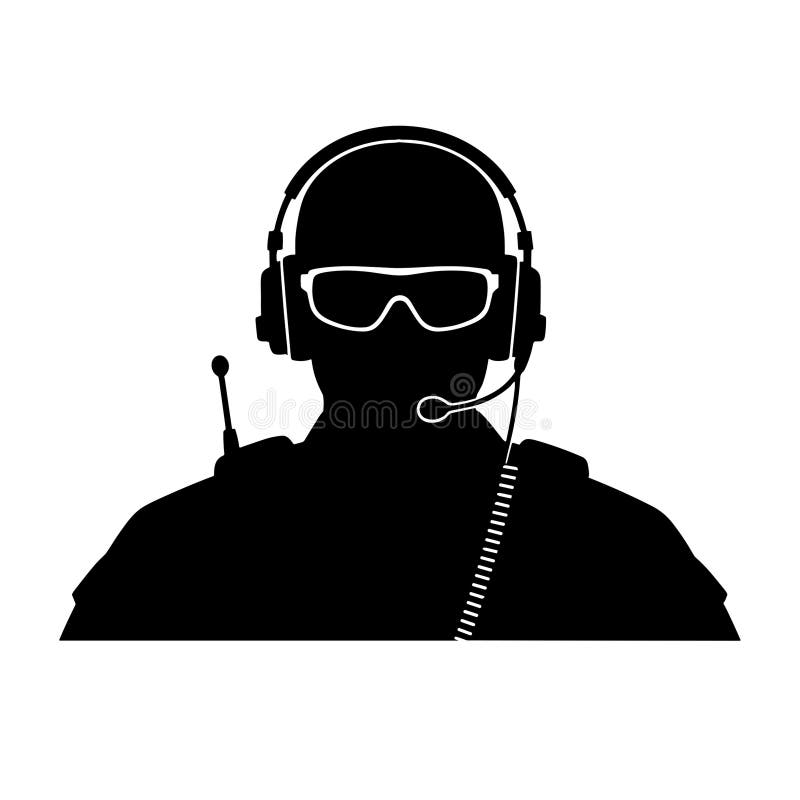 Operator with Headset Vector Illustration Stock Vector - Illustration ...