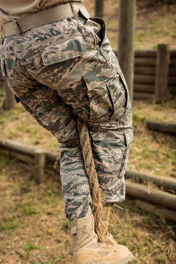 Military Soldier Training Rope Climbing Stock Image - Image of marines ...