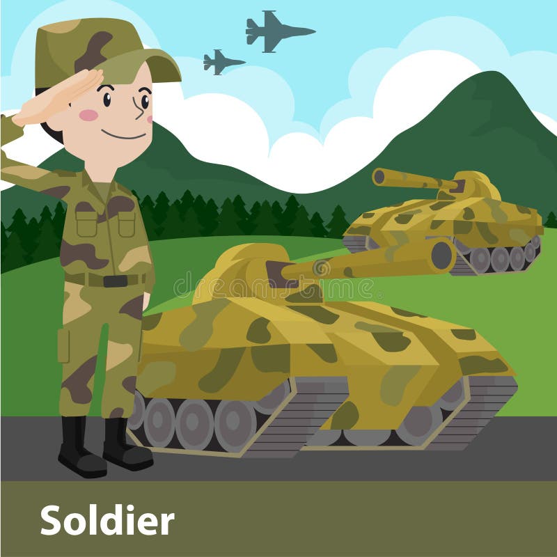 Military Soldier Weapon Cartoon Stock Vector - Illustration of commando ...