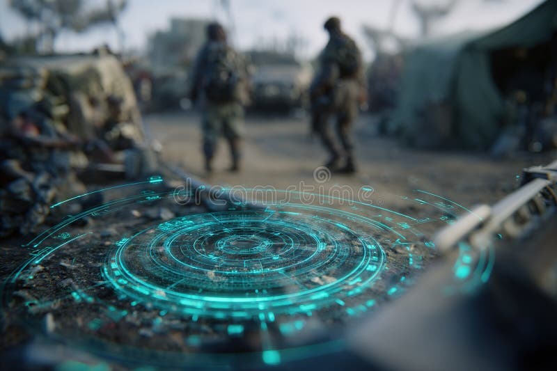 Military Soldiers Navigating a Tactical Environment with High-tech ...