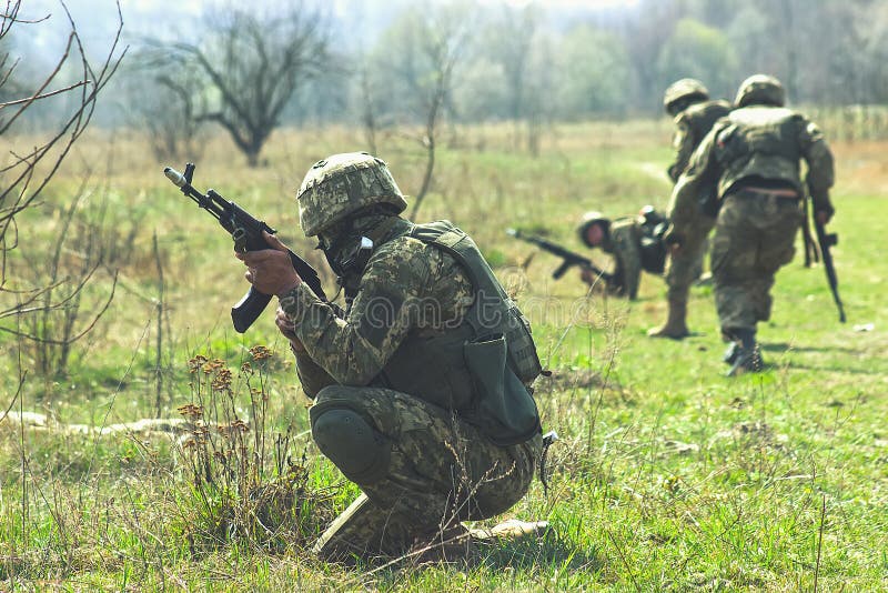 Military Soldiers at Tactical Exercises Stock Photo - Image of danger ...
