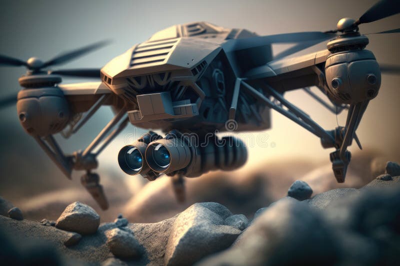 Military Spy Drone. Created with Generative AI Technology Stock ...