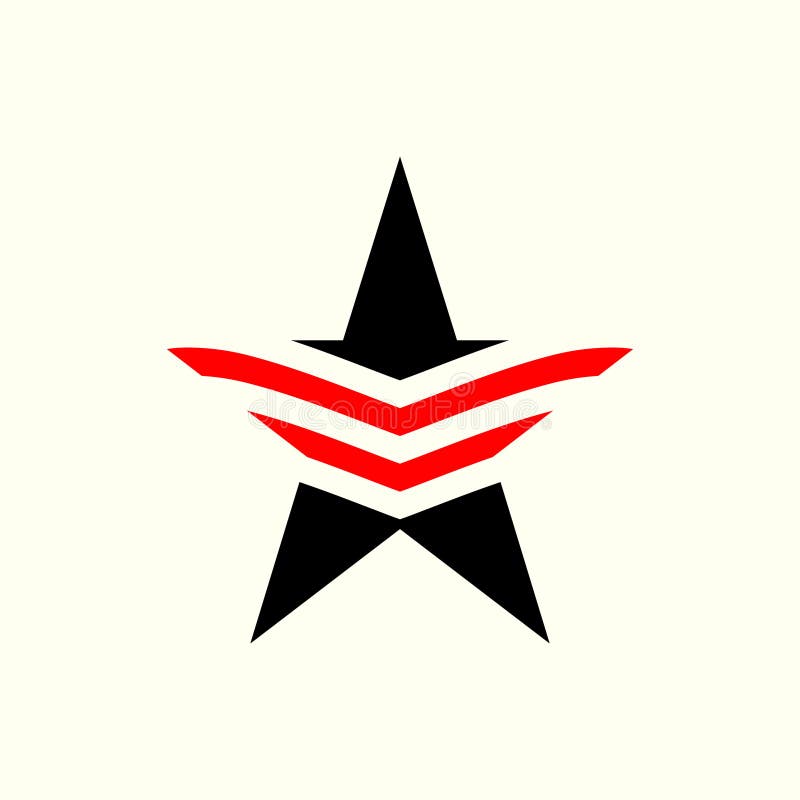 Military Star Army Logo Design Stock Illustration - Illustration of ...
