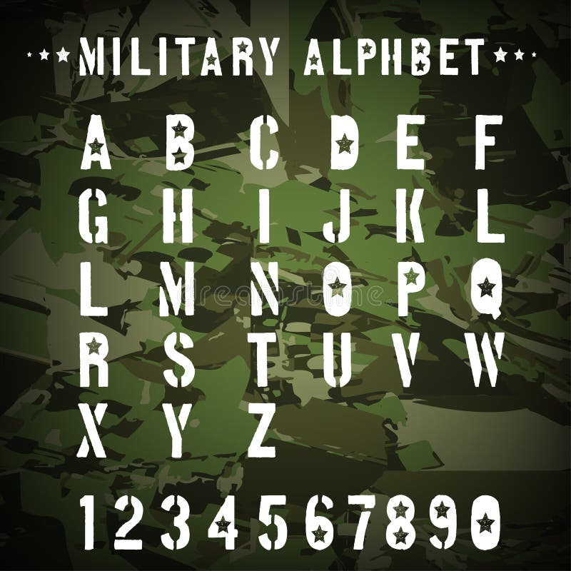 Camo Stencil Alphabet Font. Military Camouflage Letters and Numbers on ... Camo Stencil Alphabet Font. Military Camouflage Letters and Numbers on ...