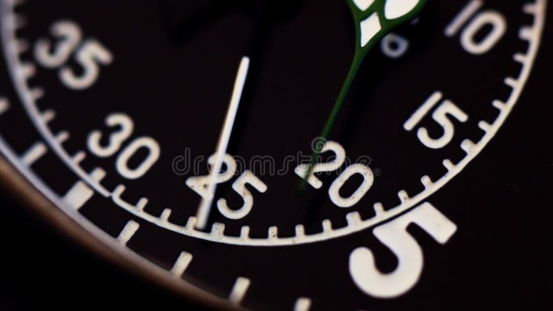Military Stopwatch Clock Face Close Up. Stock Video - Video of instant ...