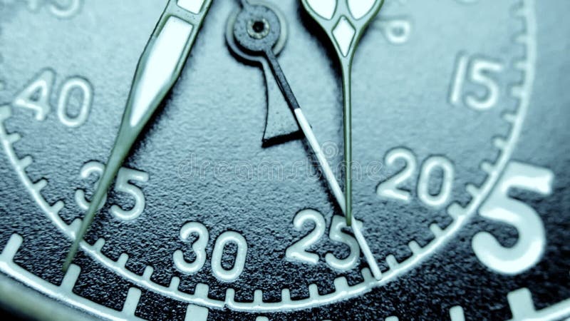 Military Stopwatch Clock Face Close Up. Stock Footage - Video of moment ...