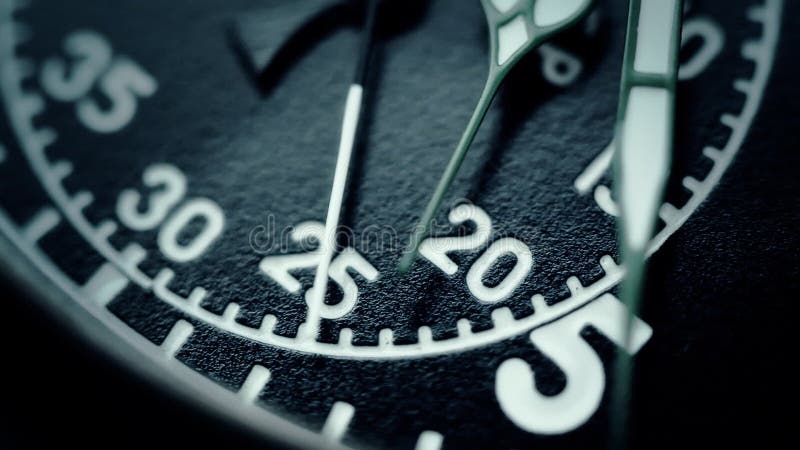 Military Stopwatch Clock Face Close Up. Stock Video - Video of instant ...