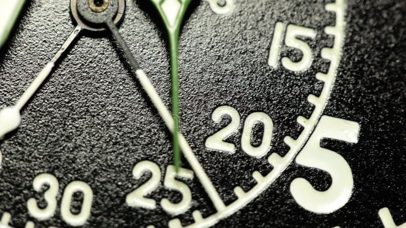 Military Stopwatch Clock Face Close Up. Stock Video - Video of instant ...
