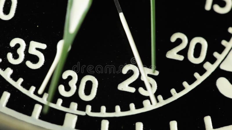 Military Stopwatch Clock Face Close Up. Stock Video - Video of instant ...