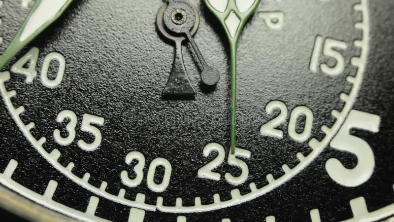 Military Stopwatch Clock Face Close Up. Stock Video - Video of instant ...