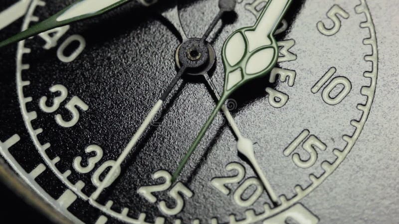 Military Stopwatch Clock Face Close Up. Stock Video - Video of instant ...