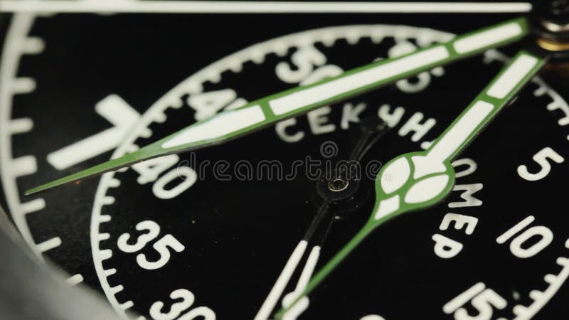 Military Stopwatch Clock Face Close Up. Stock Video - Video of instant ...
