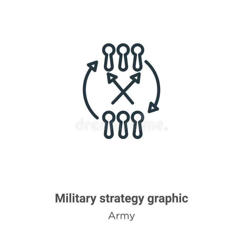 Military Strategy Graphic Vector Icon on White Background. Flat Vector ...