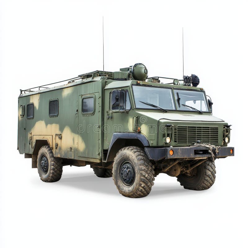 A Military-style Armored Vehicle Designed for Transport and ...